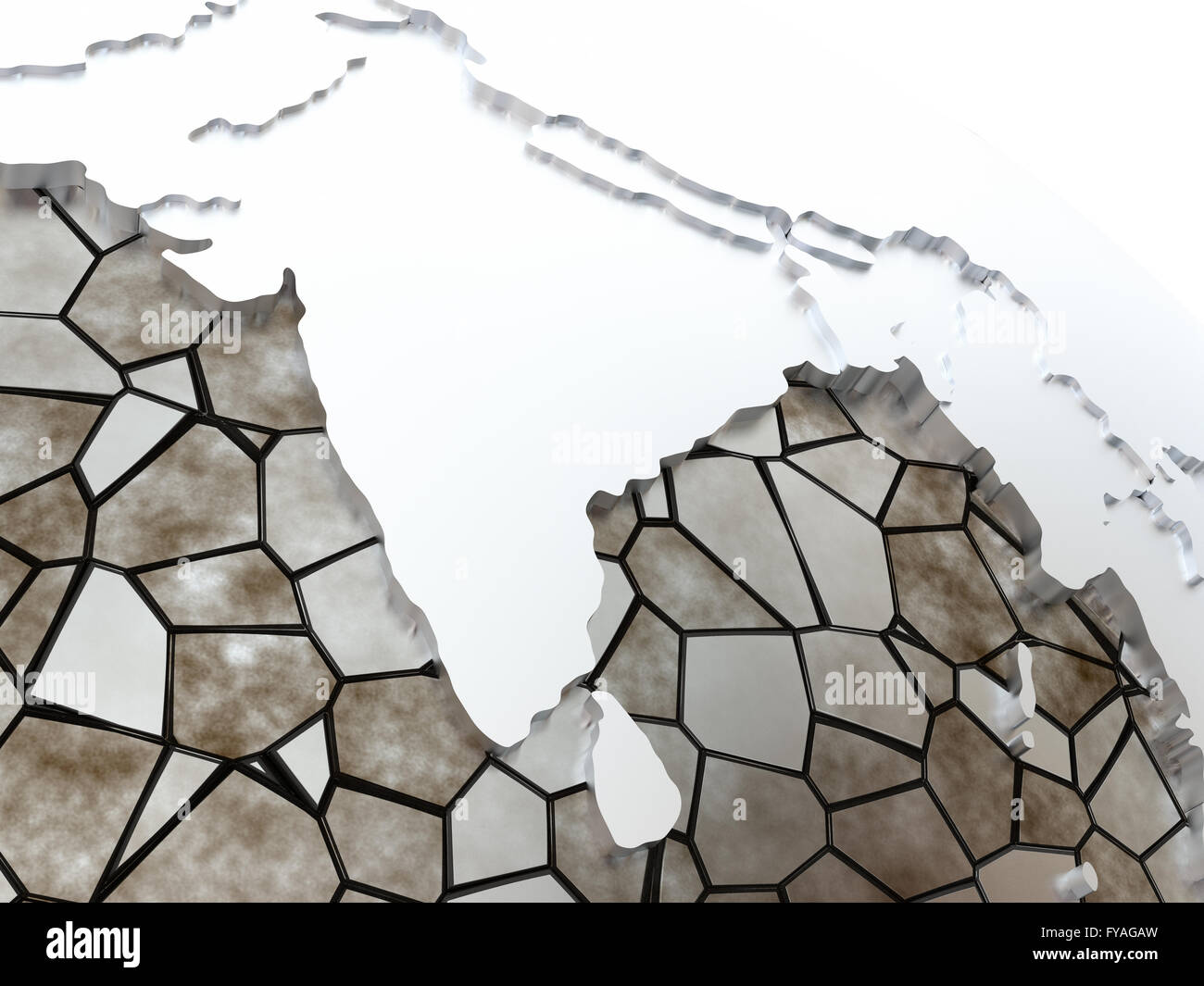 Metallic map of india hi-res stock photography and images - Alamy