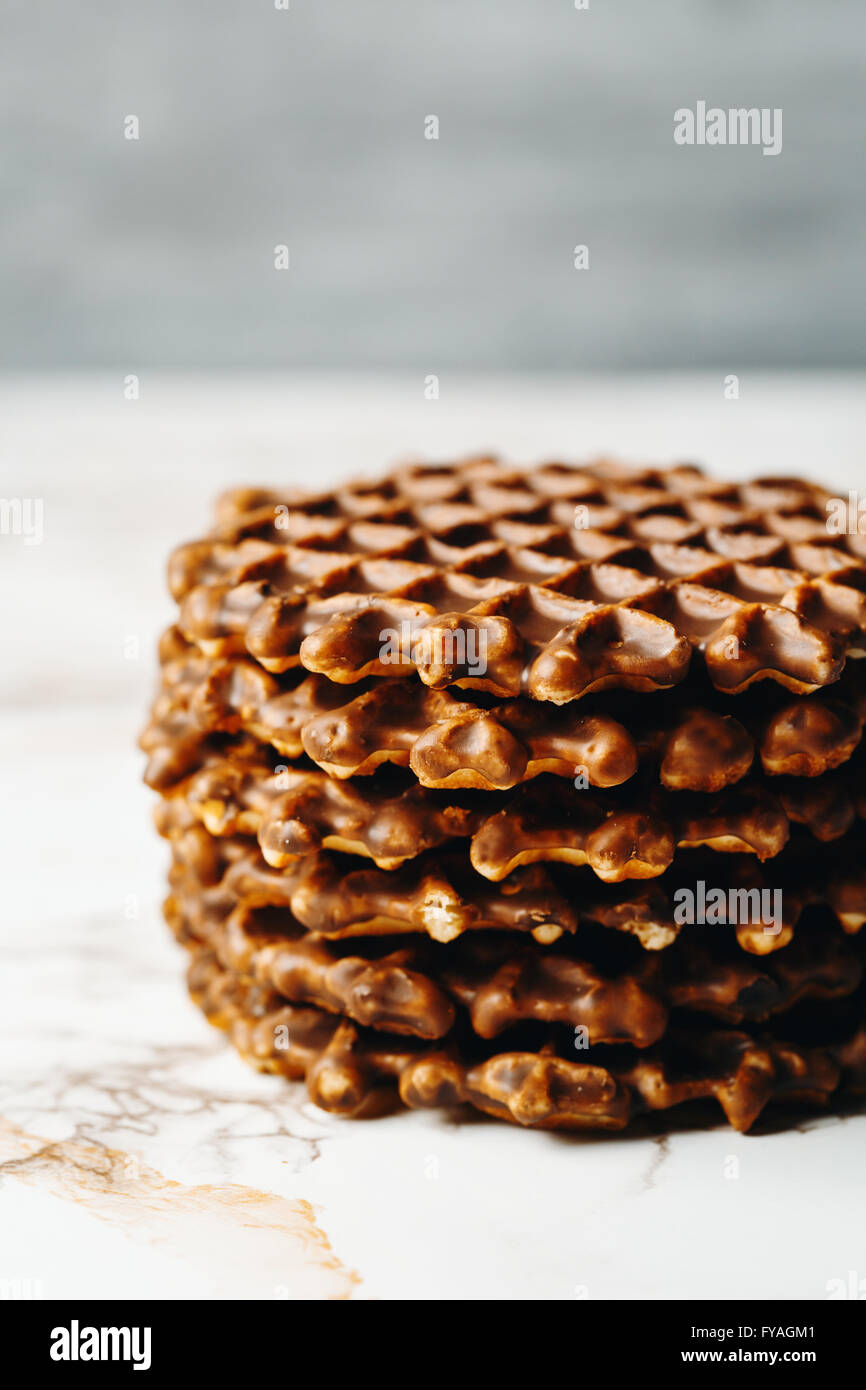 Side view stack of waffles hi-res stock photography and images - Alamy