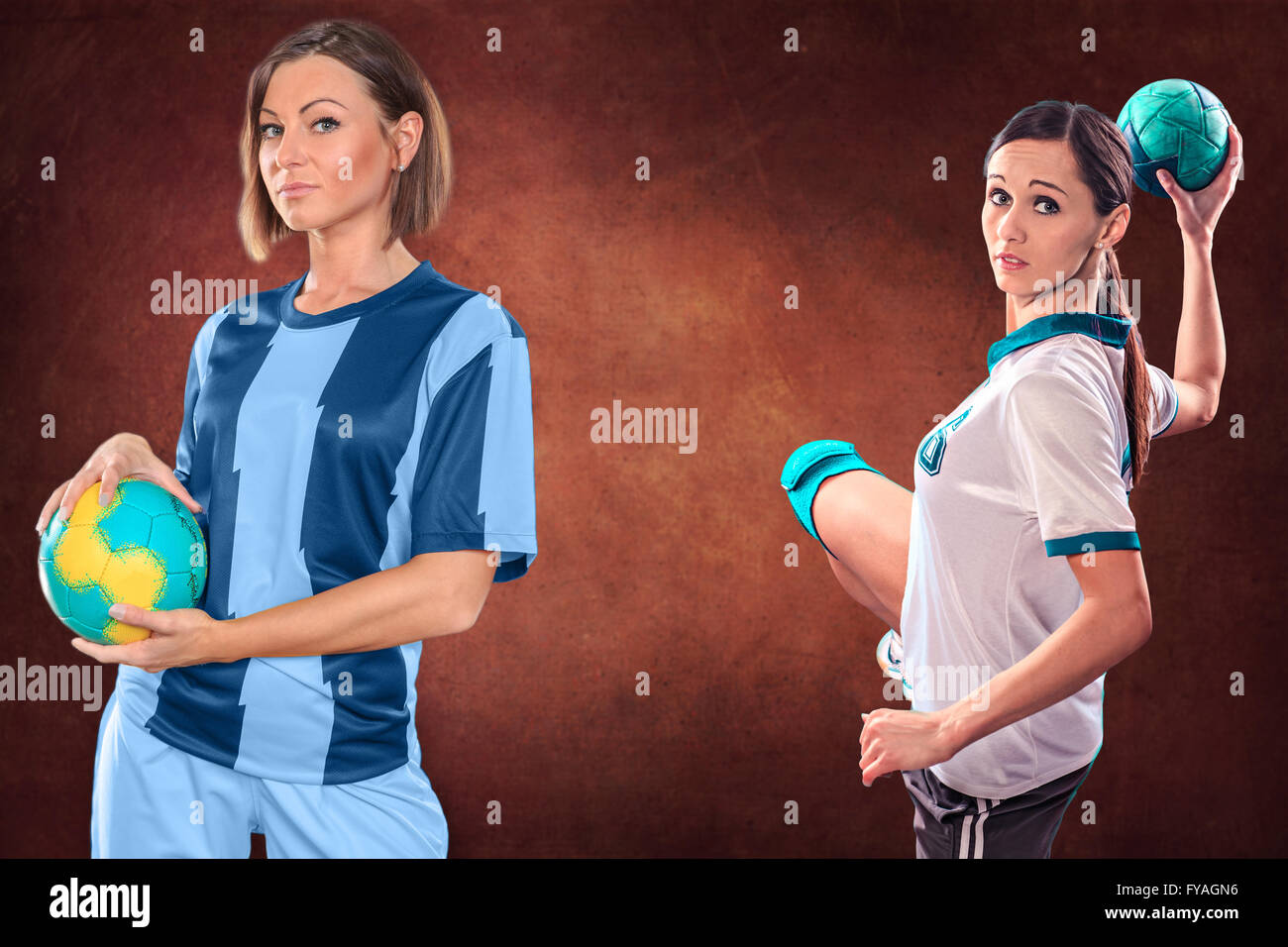 Handball woman hi-res stock photography and images - Alamy
