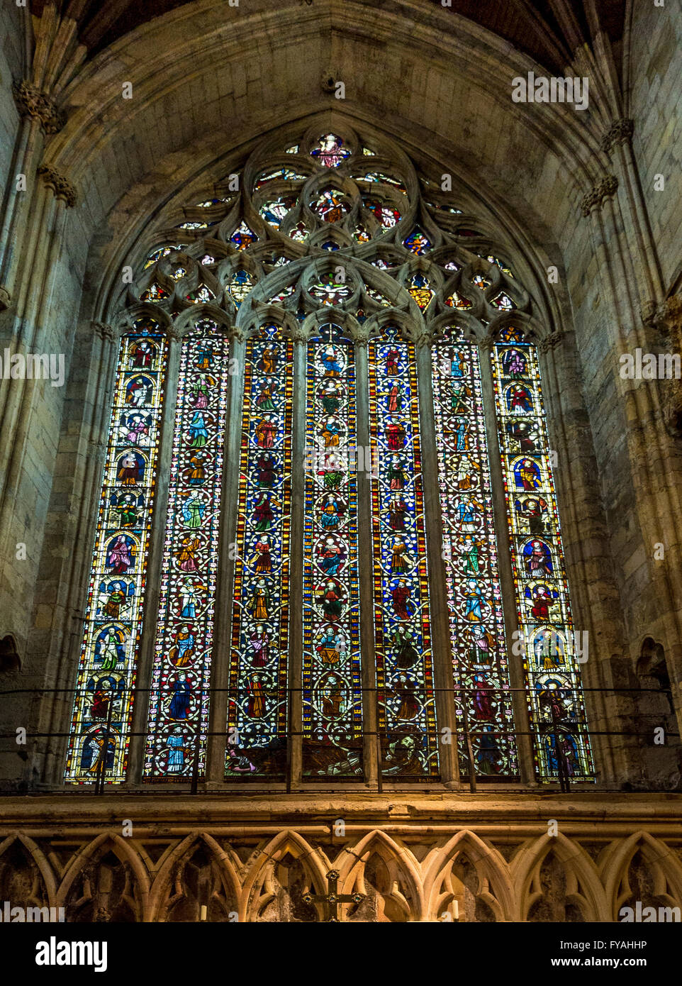 The Jesse Window at Selby Abbey, North Yorkshire, UK Stock Photo - Alamy