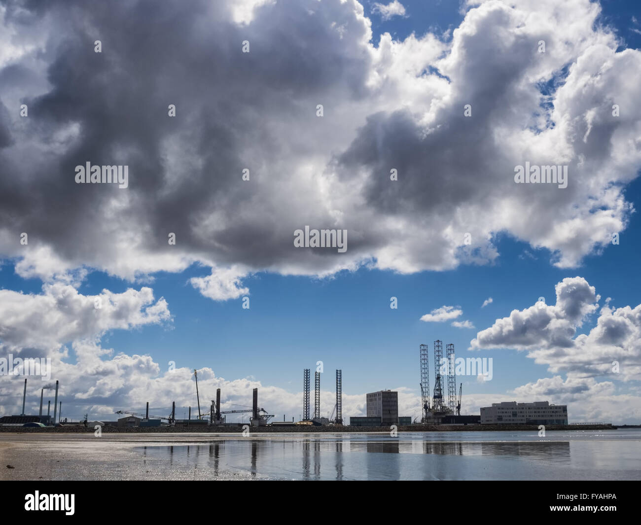 Esbjerg harbor Denmark, Metropol of energy Stock Photo - Alamy