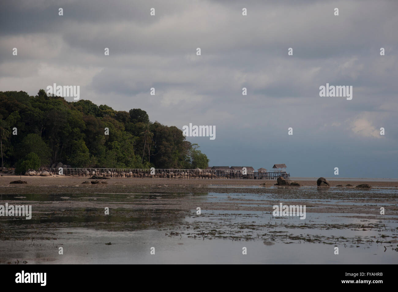 Low tide in BIntan Stock Photo - Alamy