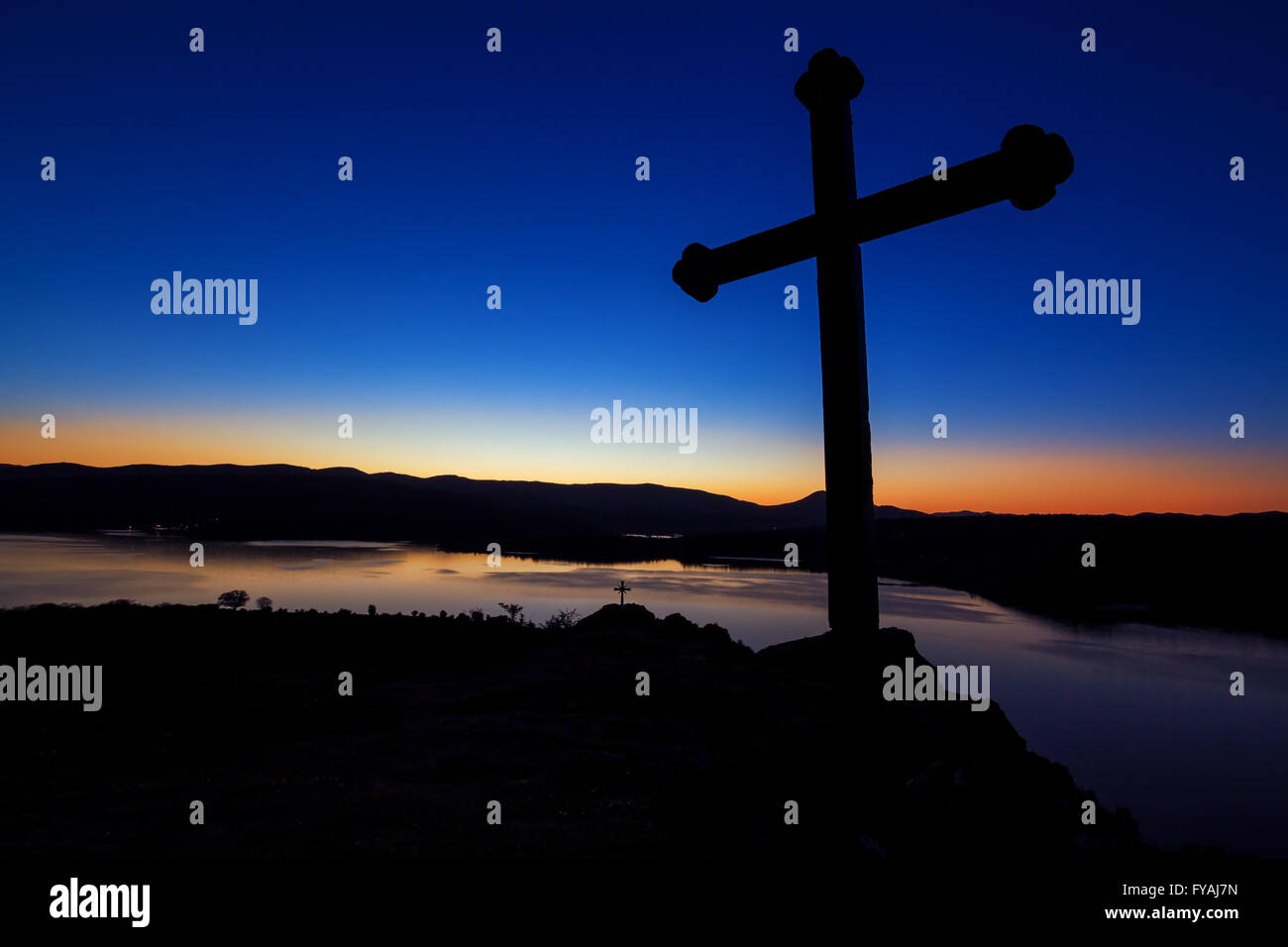 Mystery Of The Crucifix - Symbol Of Faith Stock Photo - Alamy