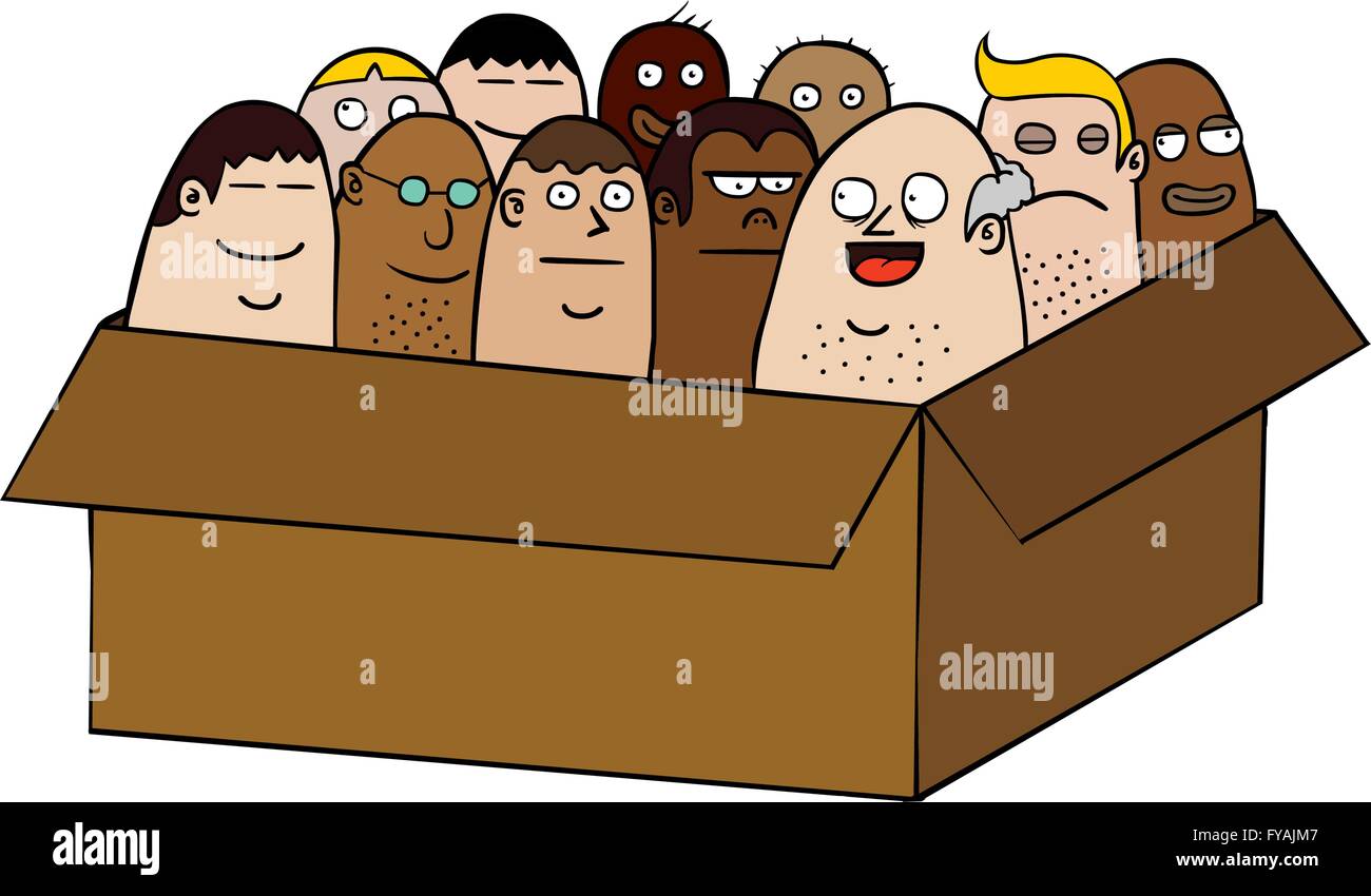 People in box Stock Vector Image & Art - Alamy