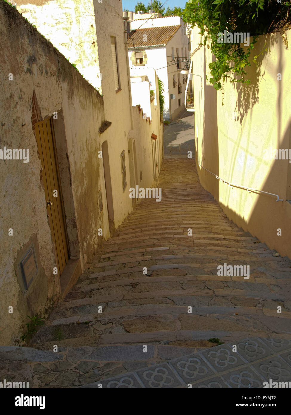 Stairway Steps of Our Lord Christ in the Village of Canet de Mar Stock ...