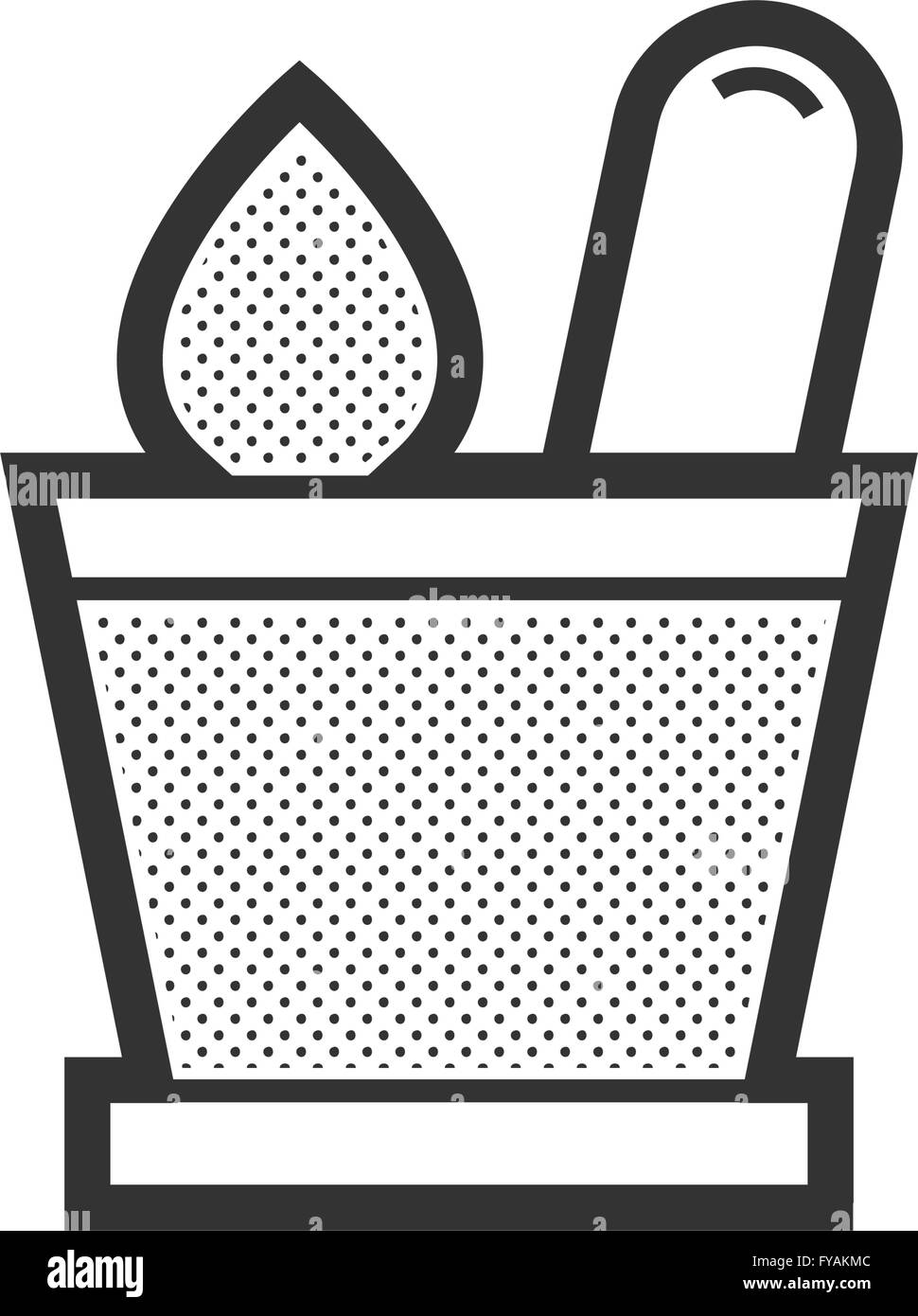 Healing herbs mortar Stock Vector Images - Alamy