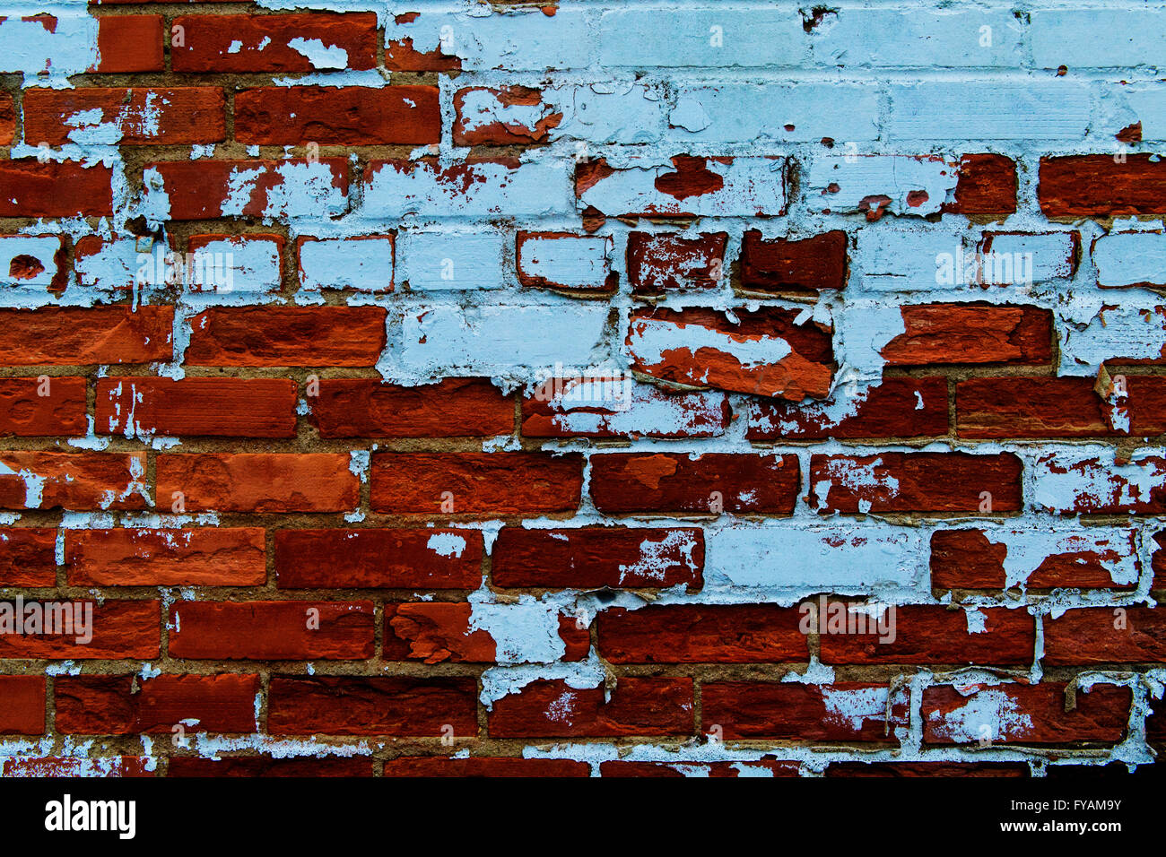 Old deteriorating red brick wall Stock Photo - Alamy