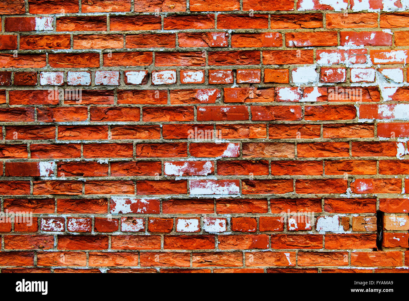 Old deteriorating red brick wall Stock Photo - Alamy