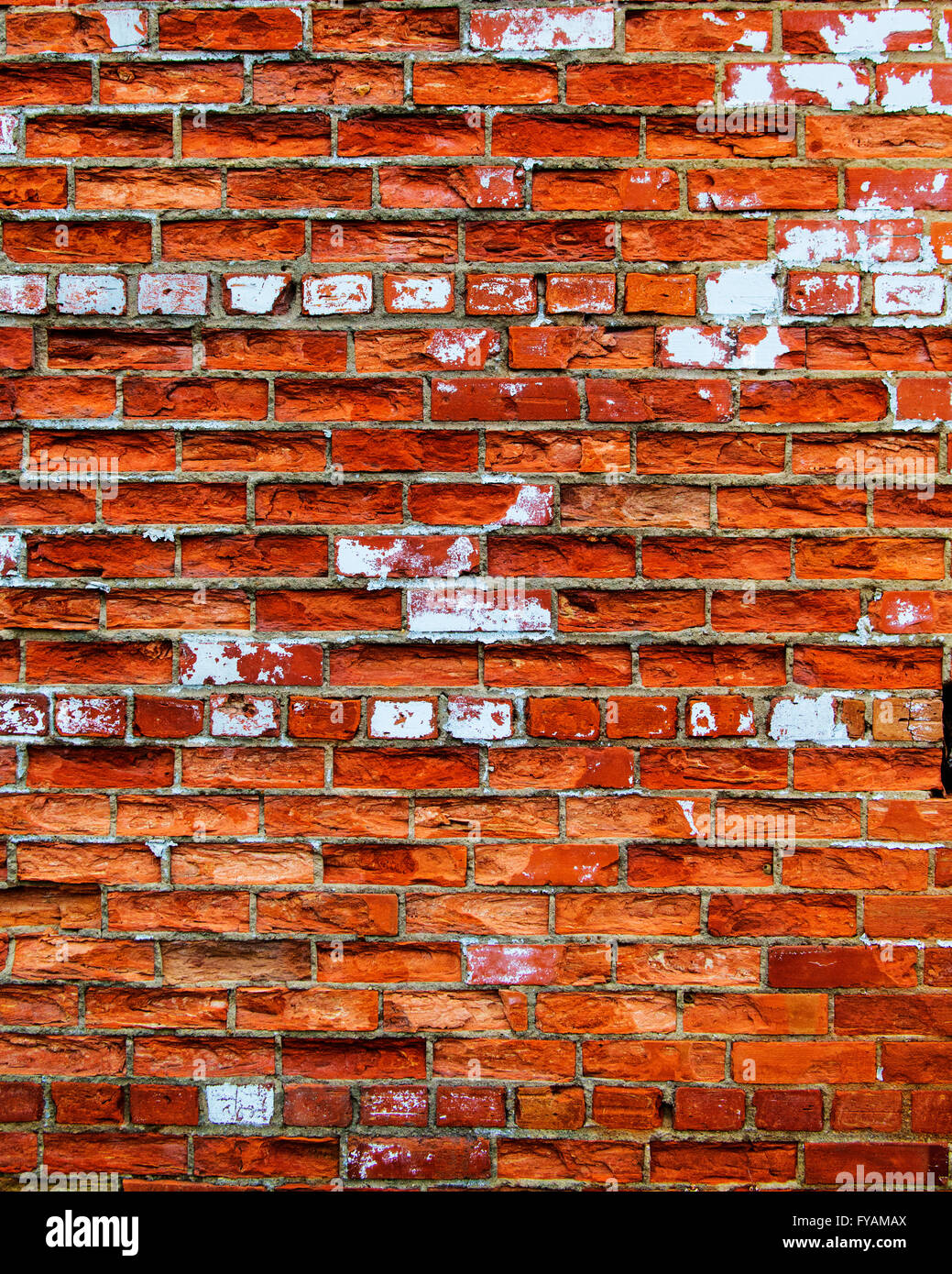 Old deteriorating red brick wall Stock Photo - Alamy