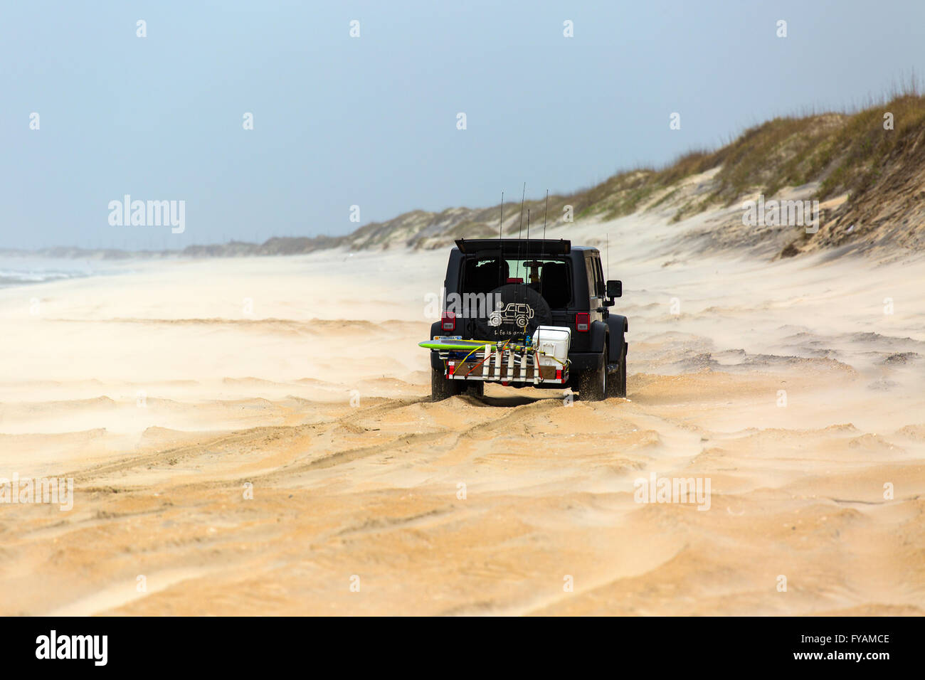 Off road on beach Cape Hatteras National Seashore Outer Banks North ...
