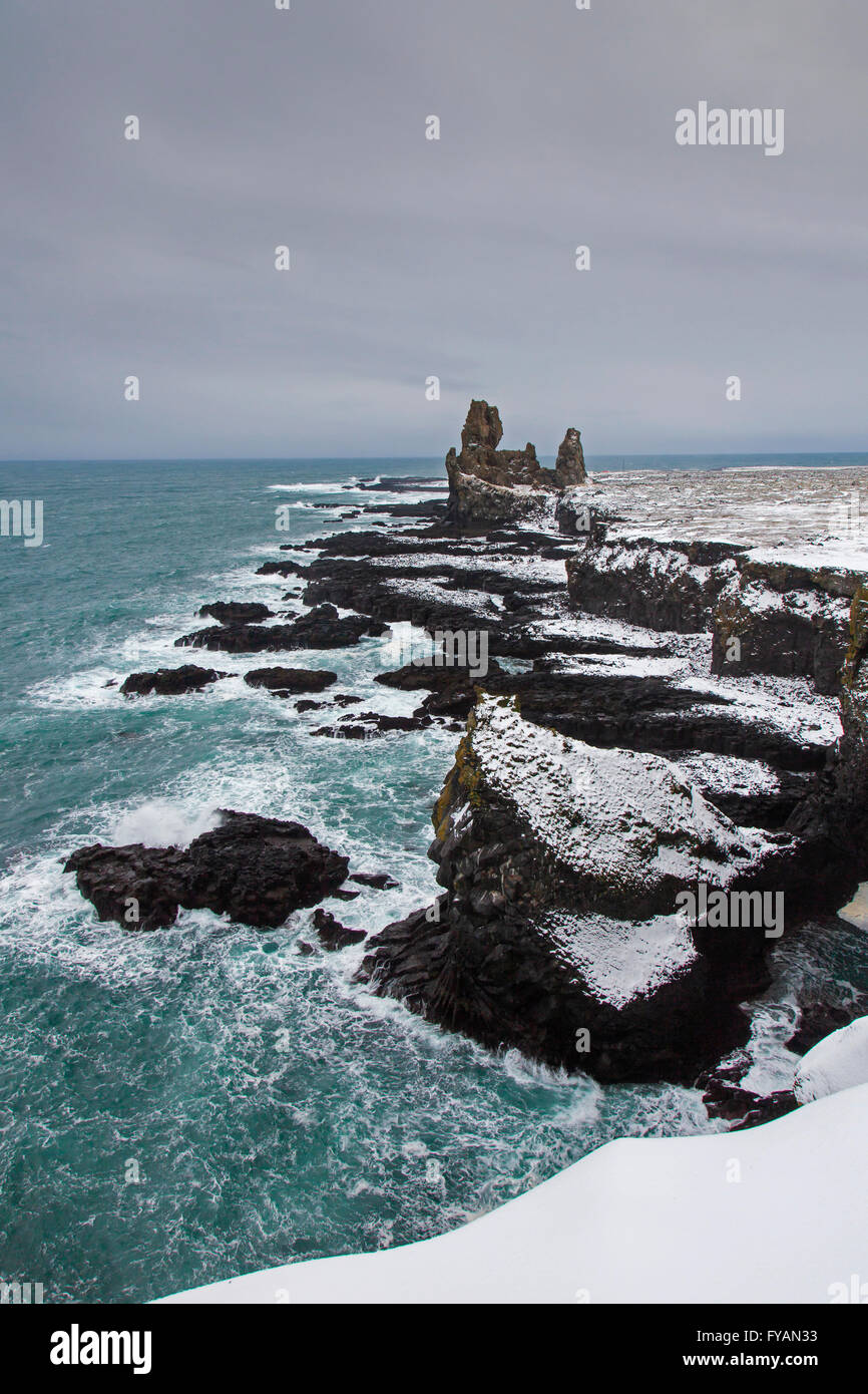 Londrangar basalt rocks hi-res stock photography and images - Alamy
