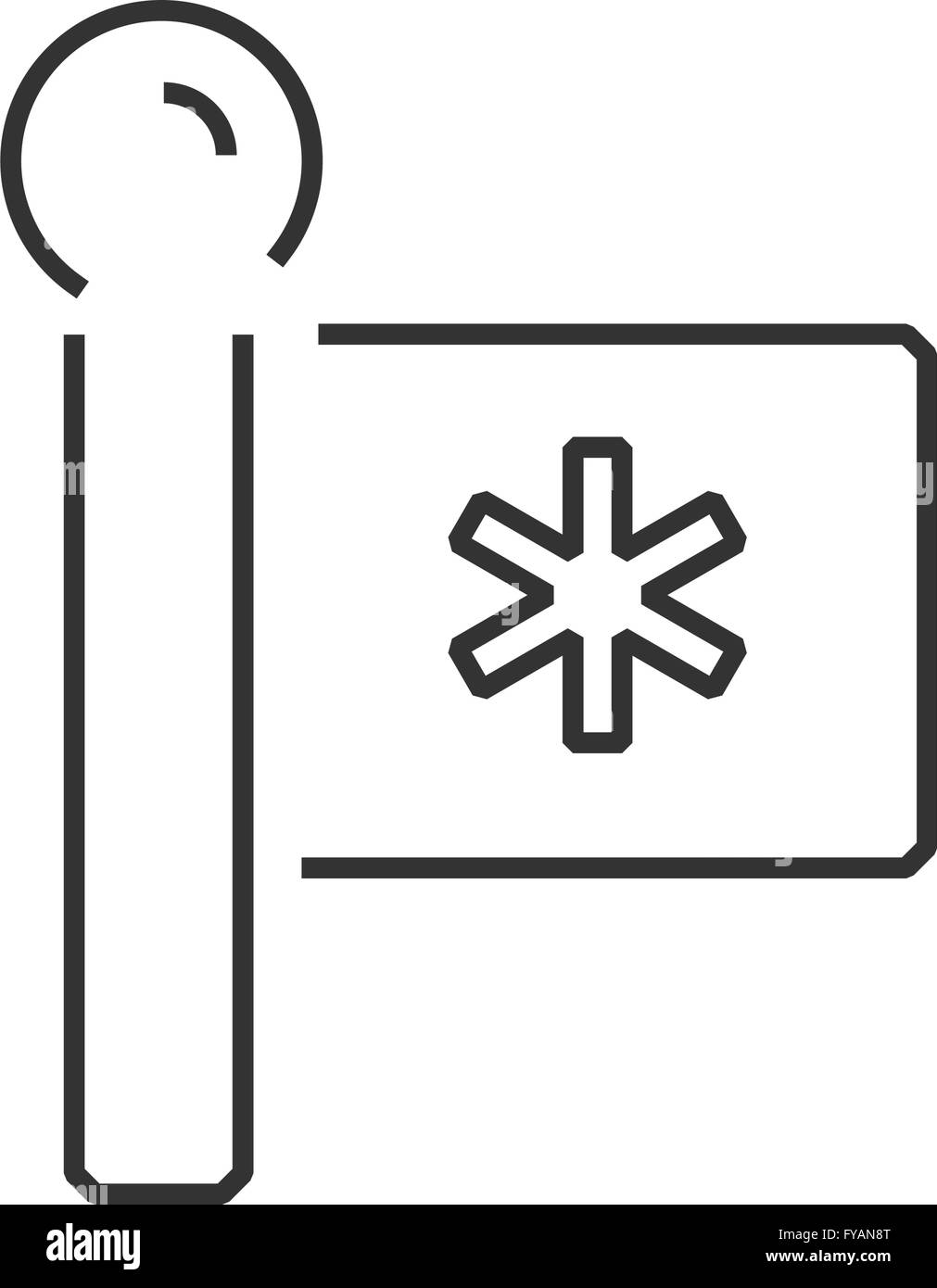 line icon ambulance flag icon Stock Vector Image & Art - Alamy