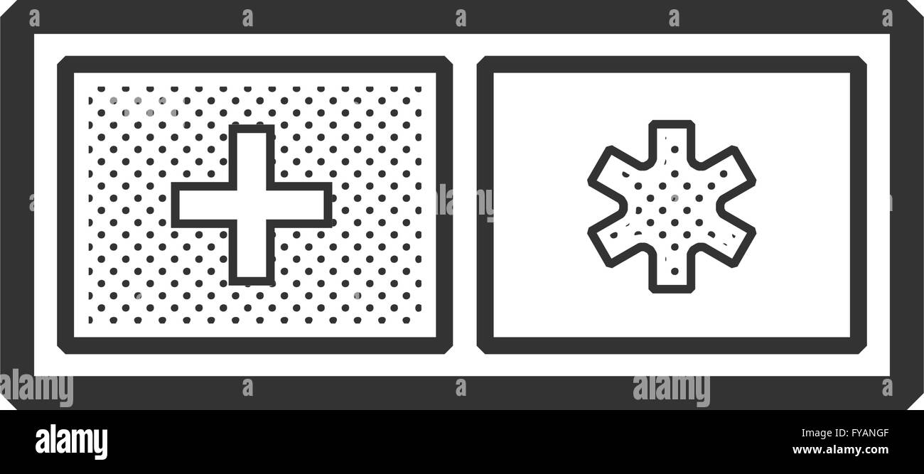 ambulance symbols on Rectangl label vector Stock Vector Image & Art - Alamy