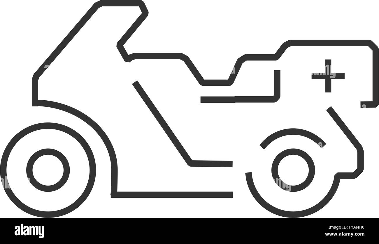 line icon motorcycle ambulance design Stock Vector Image & Art - Alamy