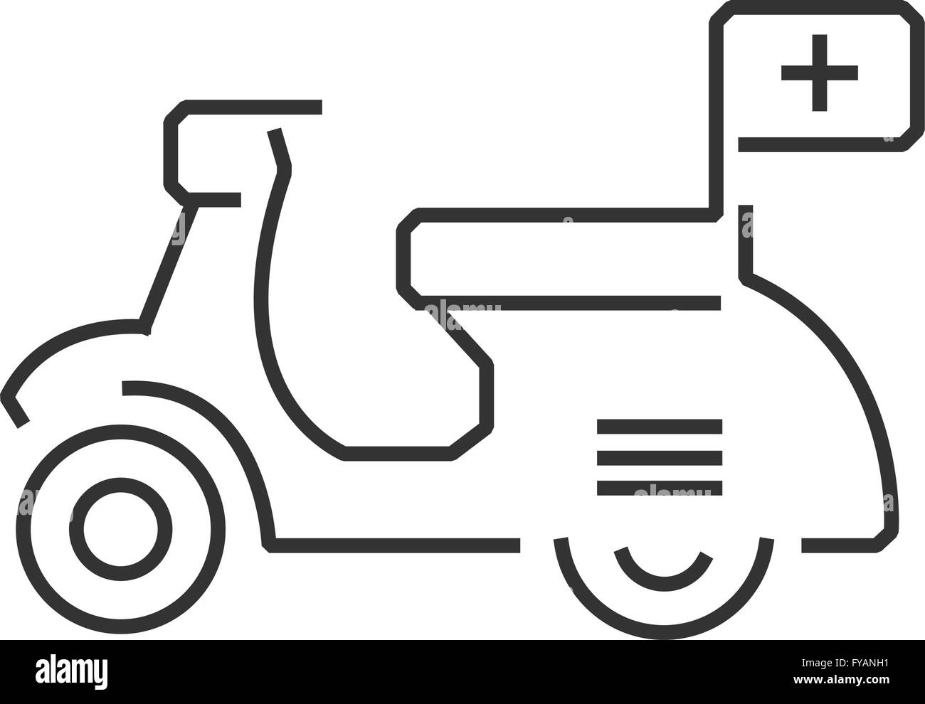 line icon motorcycle ambulance icon Stock Vector Image & Art - Alamy