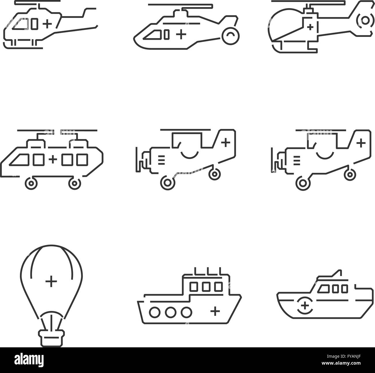 Ambulance boat Stock Vector Images - Alamy