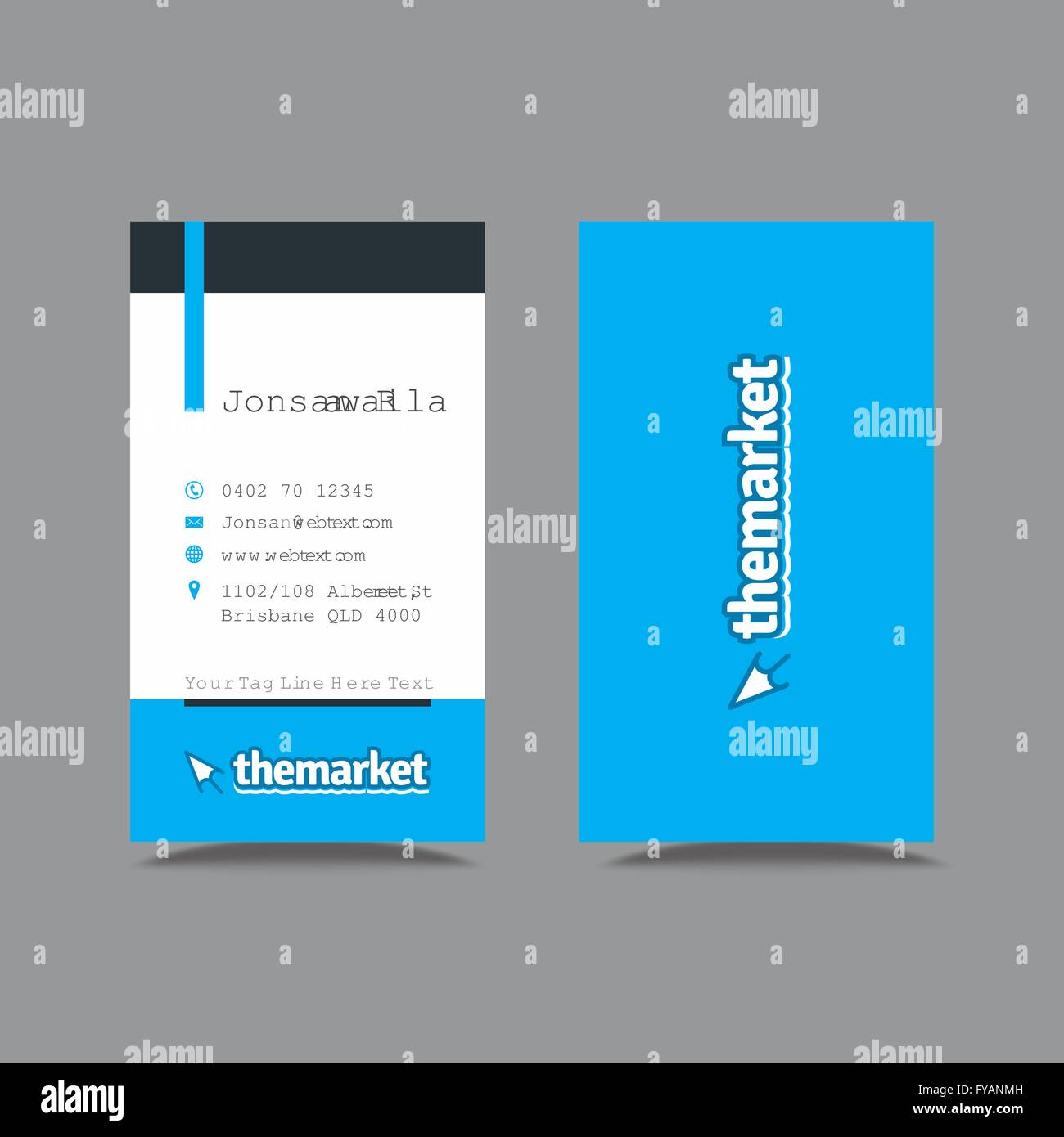 Production business card Stock Vector Images - Alamy