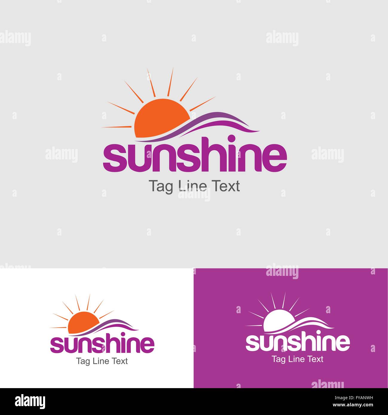 Sunshine Logo Template Stock Vector Image & Art - Alamy