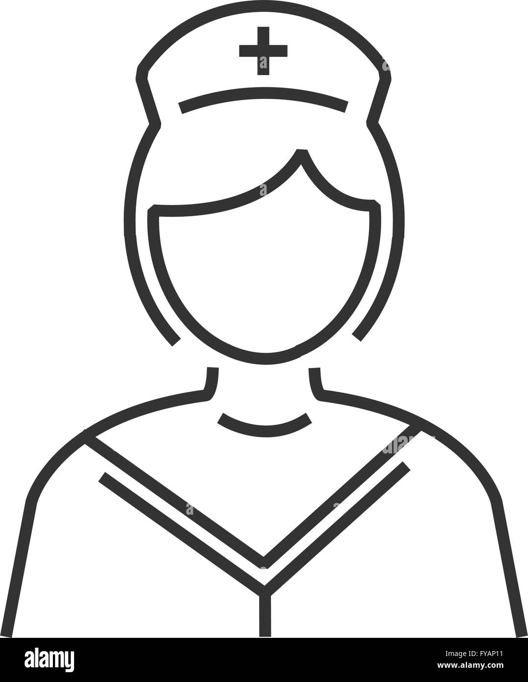 line icon nurse icon Stock Vector Image & Art - Alamy