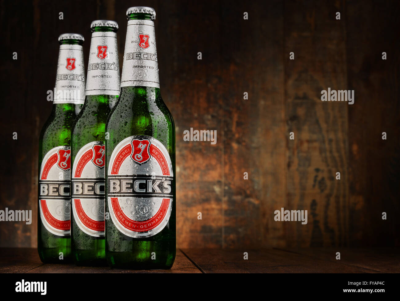 Bottles of Beck's beer Stock Photo - Alamy