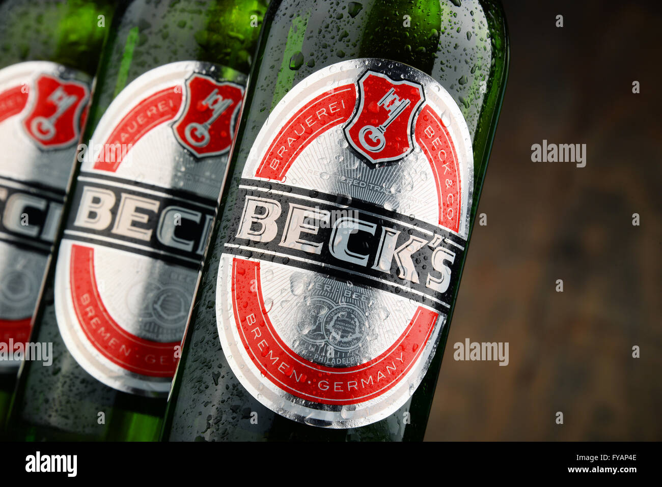 Bottles of Beck's beer Stock Photo - Alamy