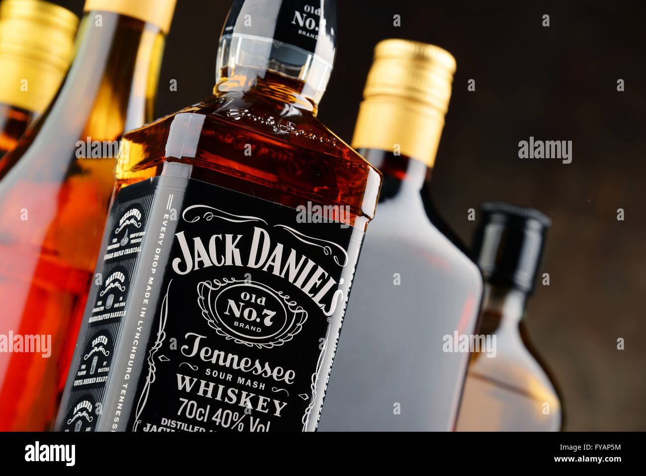 Bottle of Jack Daniel's whiskey Stock Photo - Alamy