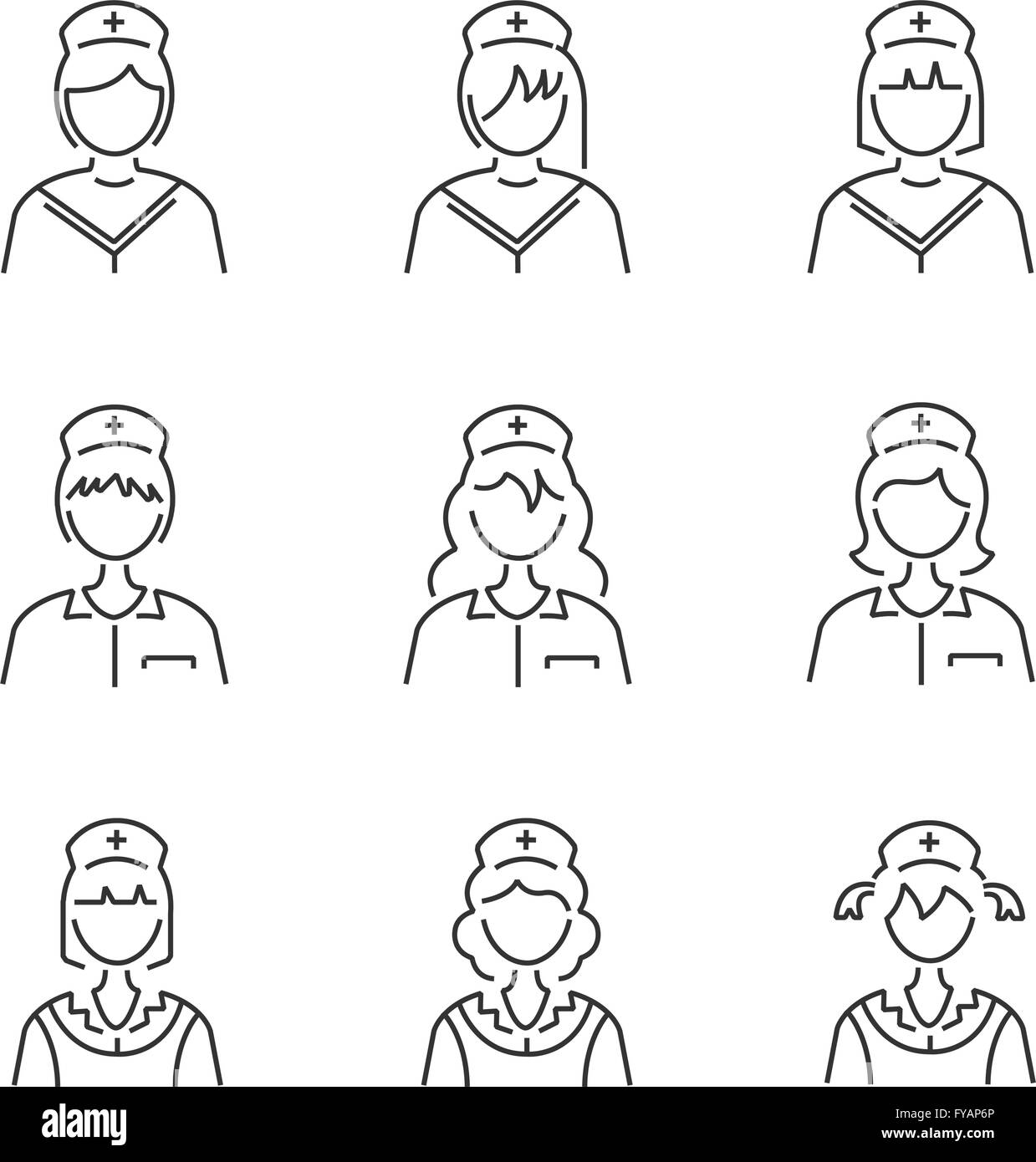 Nurse avatar profile hi-res stock photography and images - Alamy