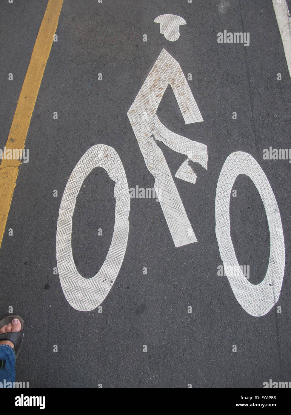 Bicycle lane designated lane marking hi-res stock photography and ...
