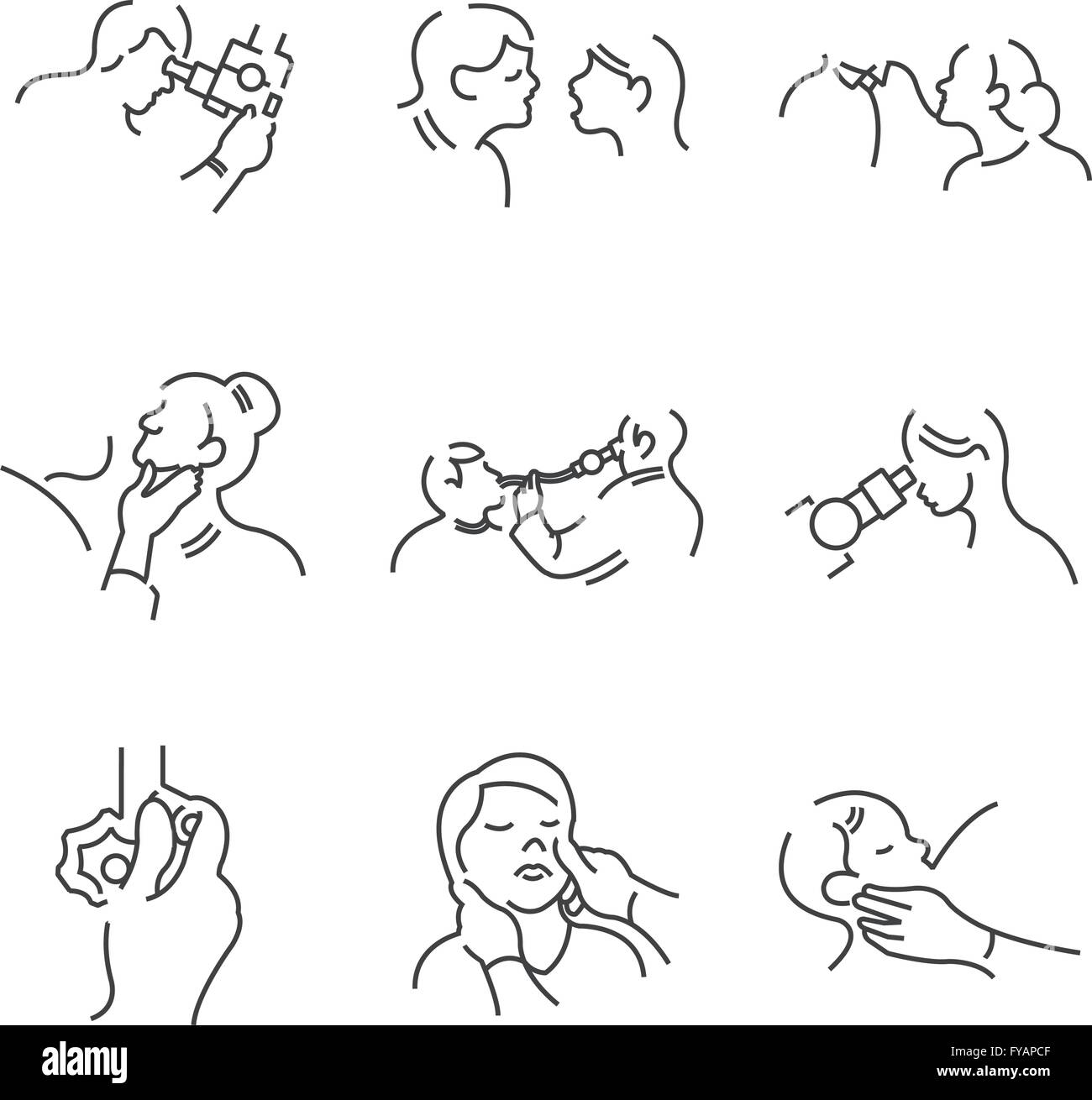 Physical examination icon line Stock Vector Images - Alamy