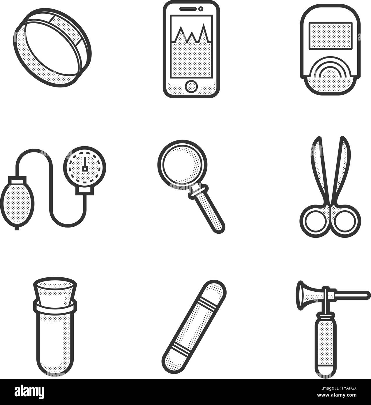 Medical Basic Device Icon Set Stock Vector Image & Art - Alamy
