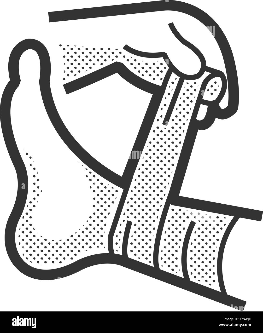 Ankle sprain vector vectors hi-res stock photography and images - Alamy