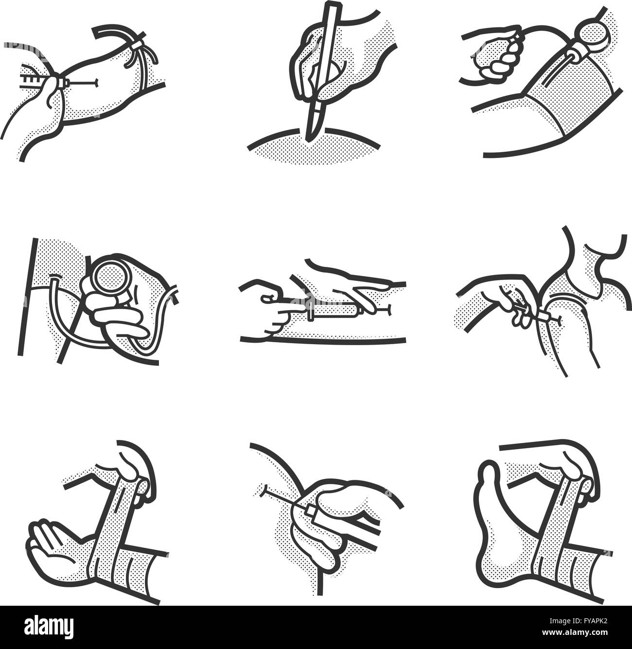 Medical Patient icon set Stock Vector Image & Art - Alamy