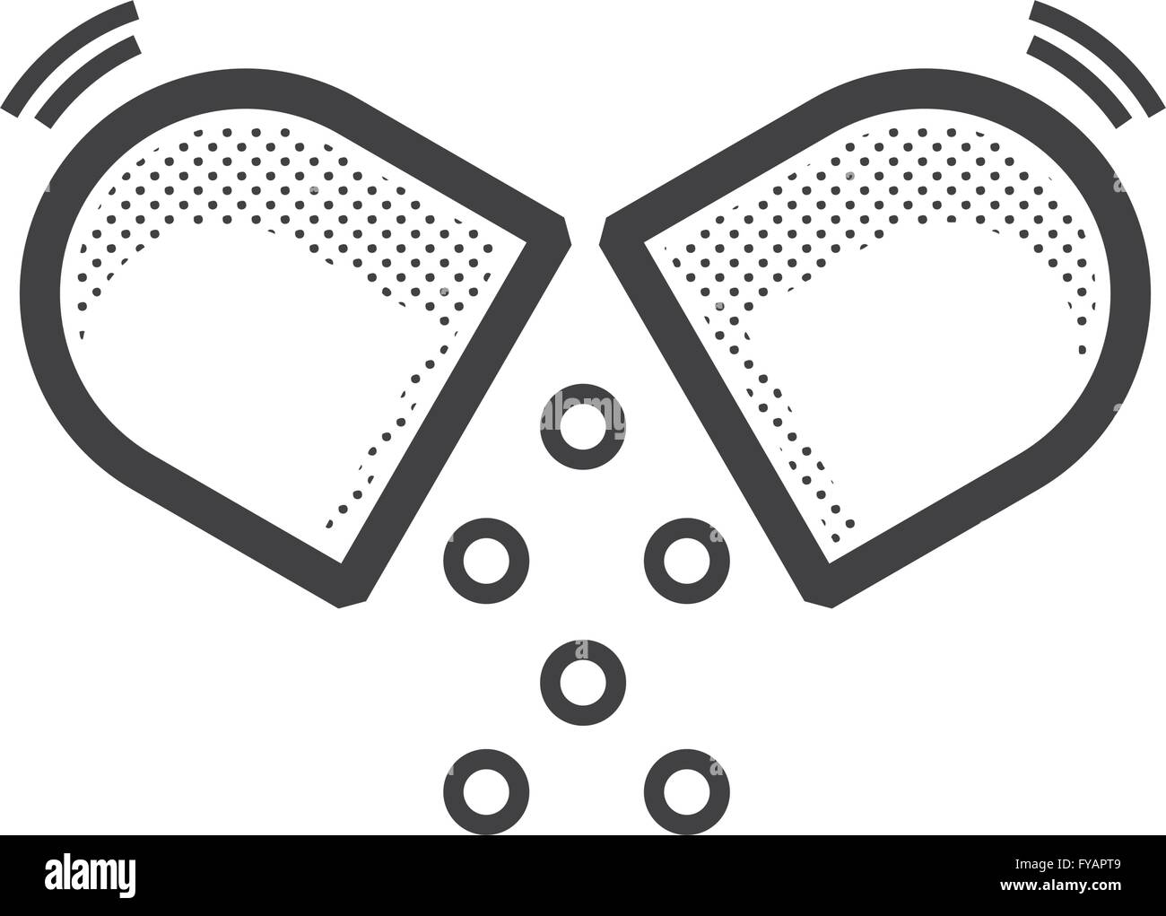 Open pill capsule Stock Vector Images - Alamy