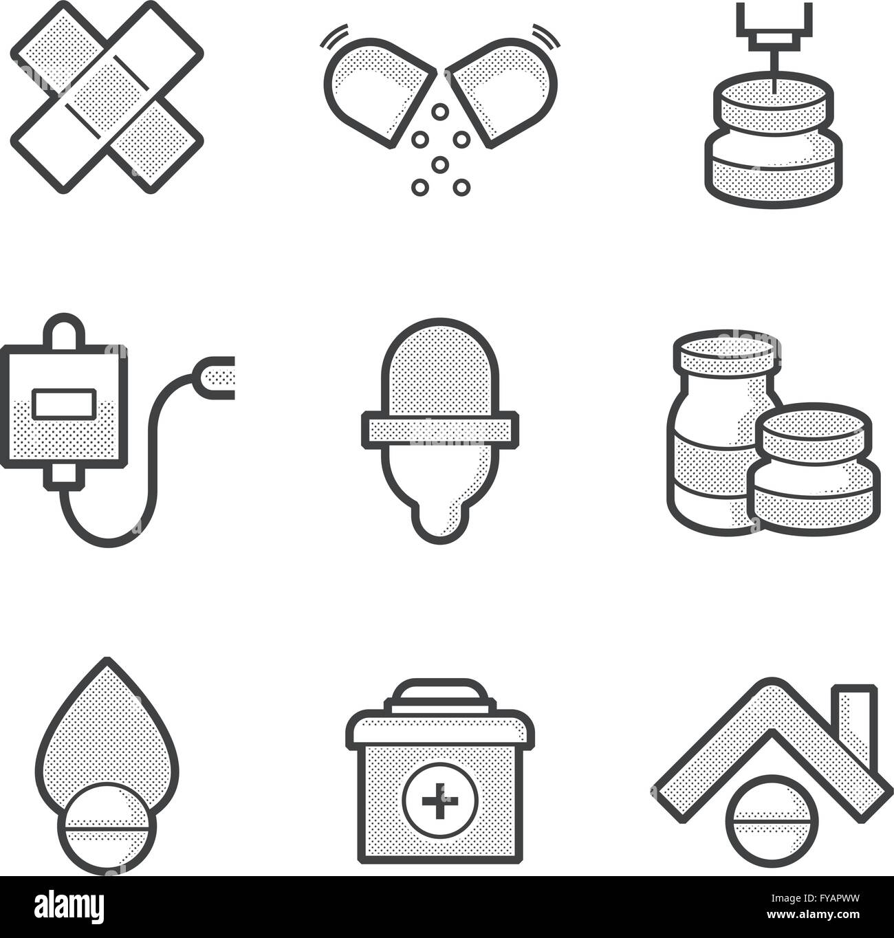 Set Of Medical Pharmacist Icons Stock Vector Image & Art - Alamy