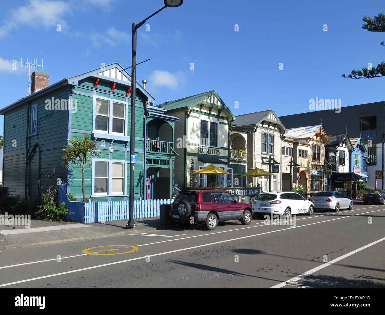 Six Sisters buildings on Marine Parade in Napier, South Island, New ...