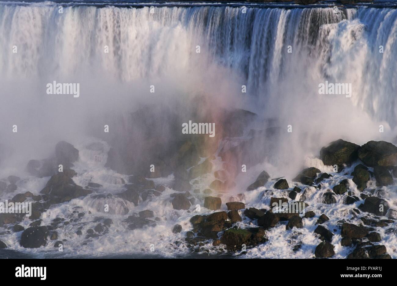 Canada, Ontario, Niagara Falls with rainbow Stock Photo - Alamy