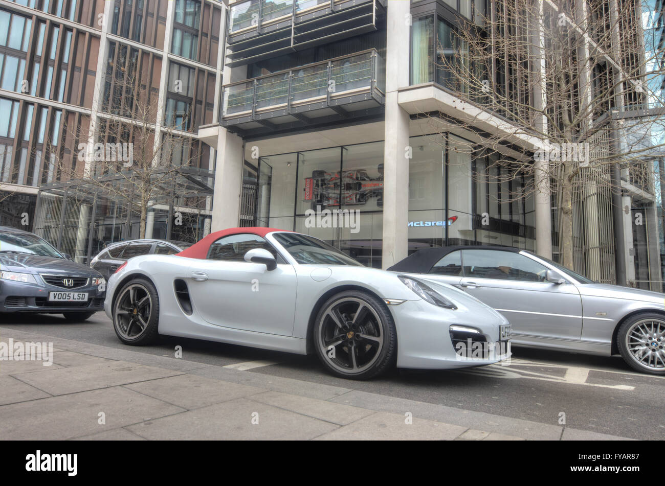 supercars in knightsbridge, expensive cars West London Stock Photo - Alamy