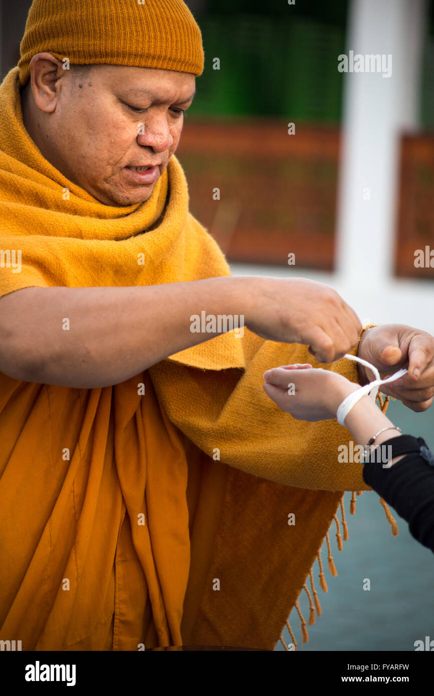 Buddhist monk giving blessing hi-res stock photography and images - Alamy