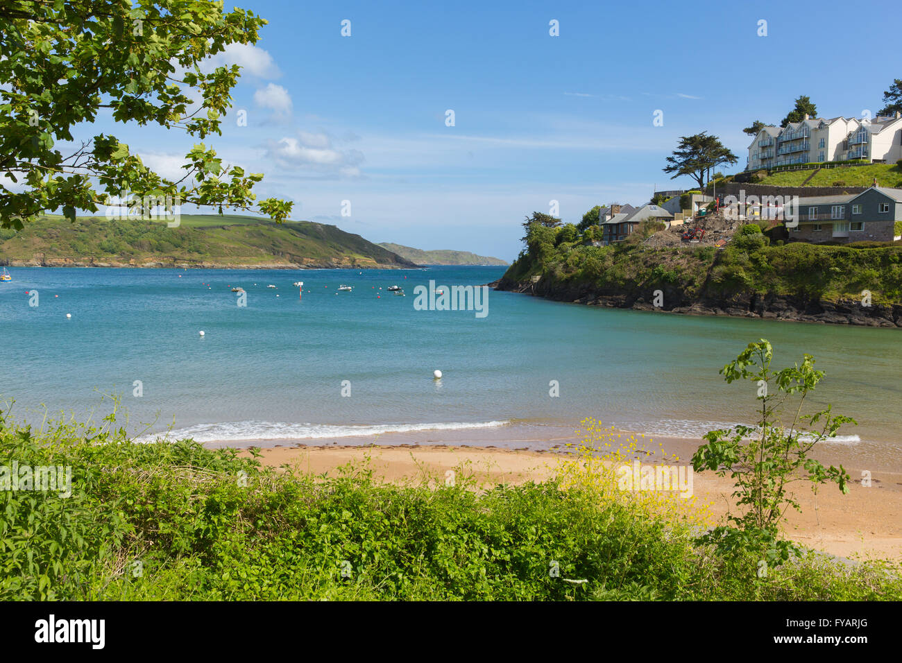 South sands beach Salcombe Devon UK one of several beautiful beaches ...