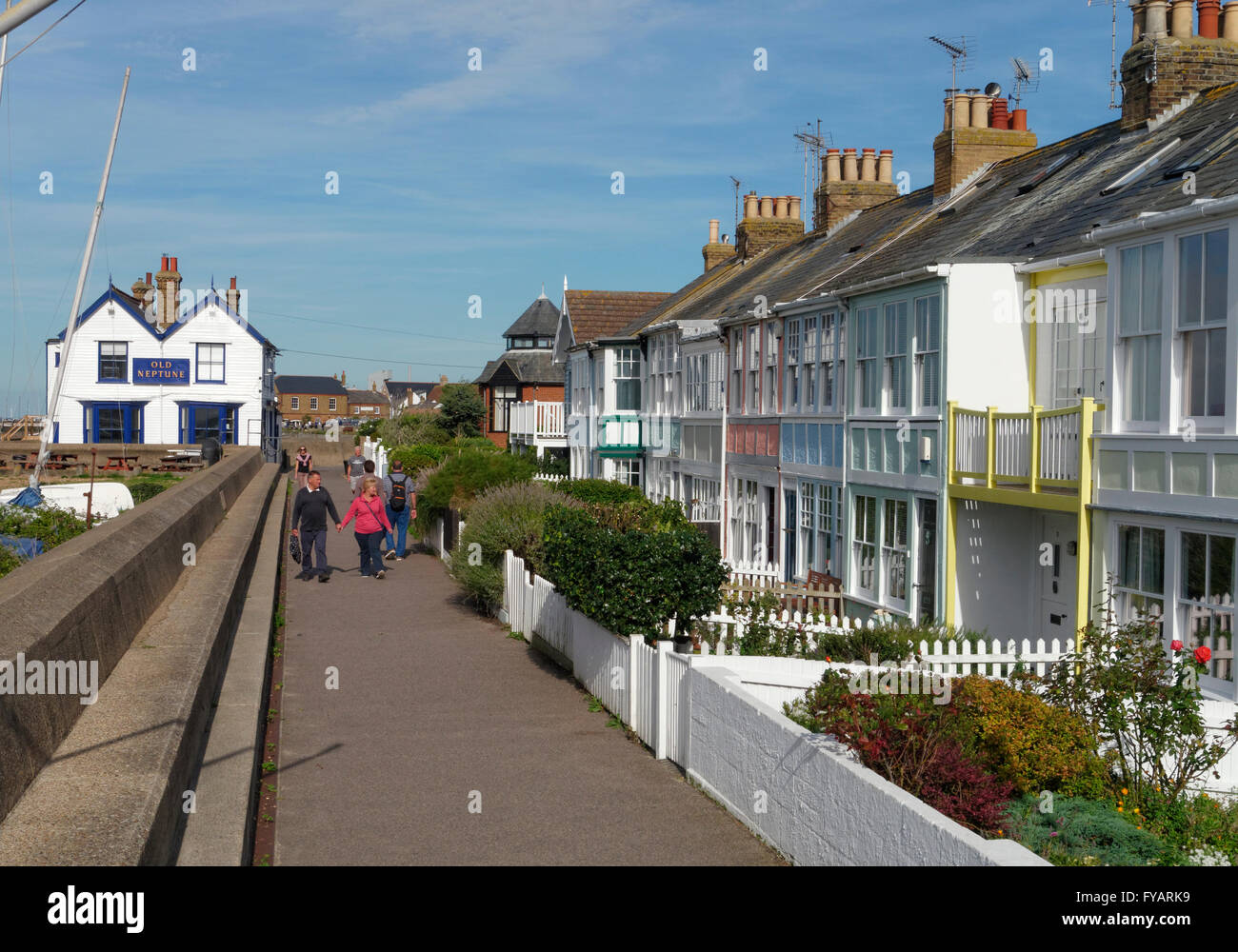 Residential Seafront Properties and The Old Neptune Pub in Whitstable ...