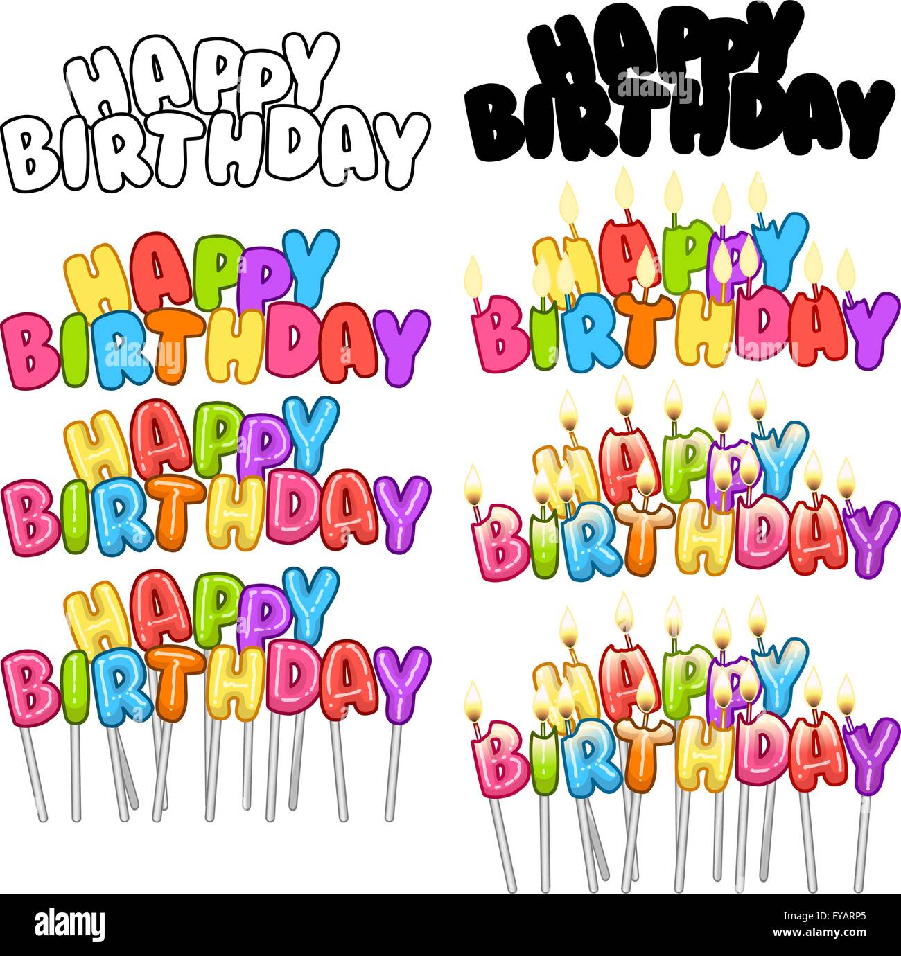 Happy Birthday Cut Out Stock Images & Pictures - Alamy