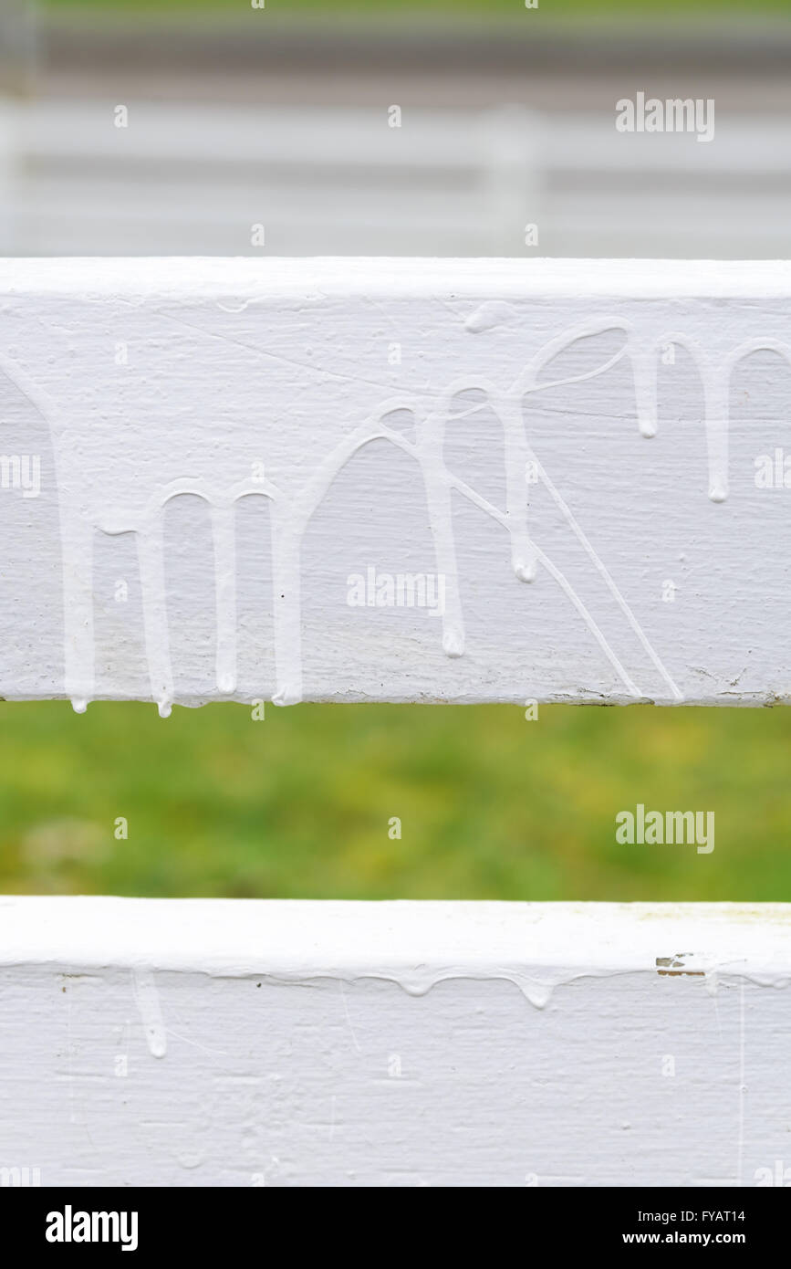 Badly painted fence hi-res stock photography and images - Alamy