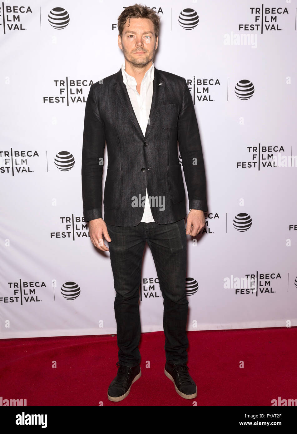 New York City, USA - April 24, 2016: Actor Chris Meyer attends the Almost Paris premiere during ...