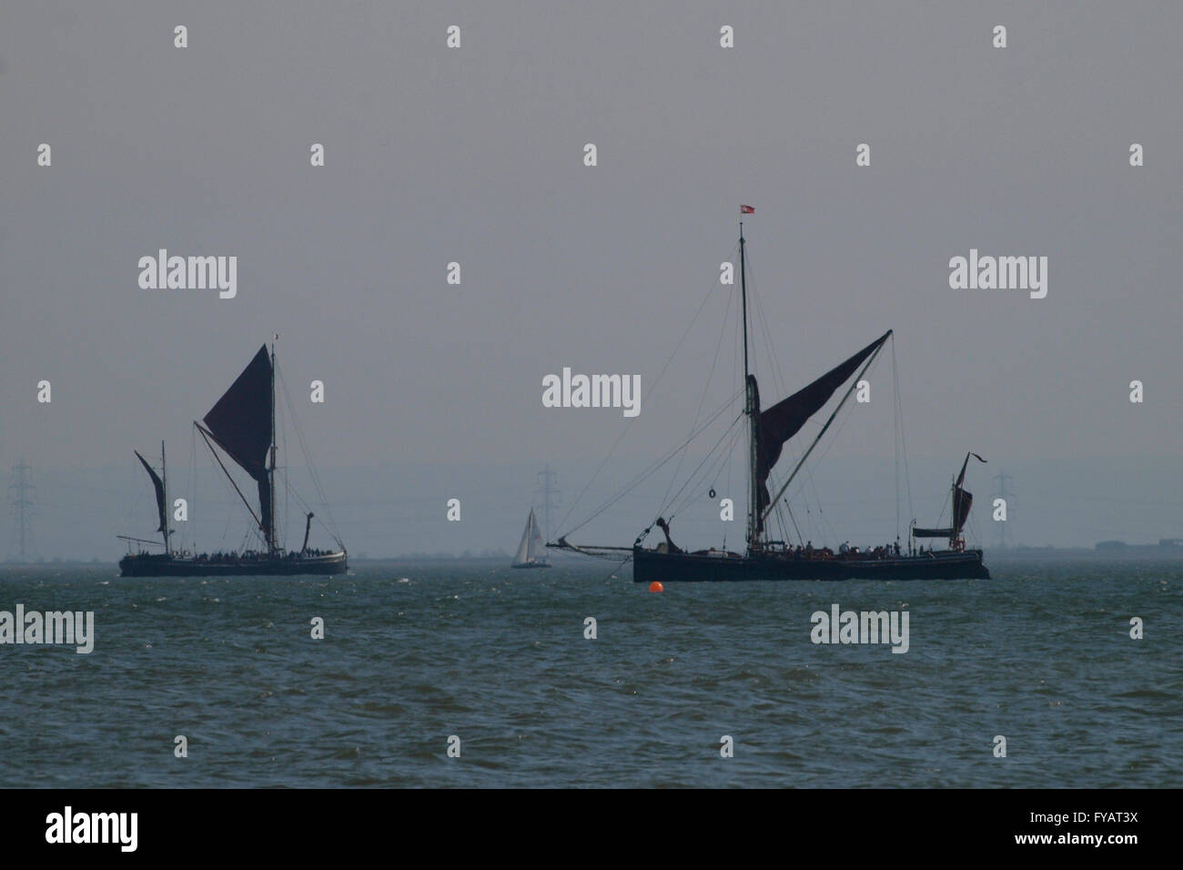 Thames Sailing Barges Stock Photo - Alamy