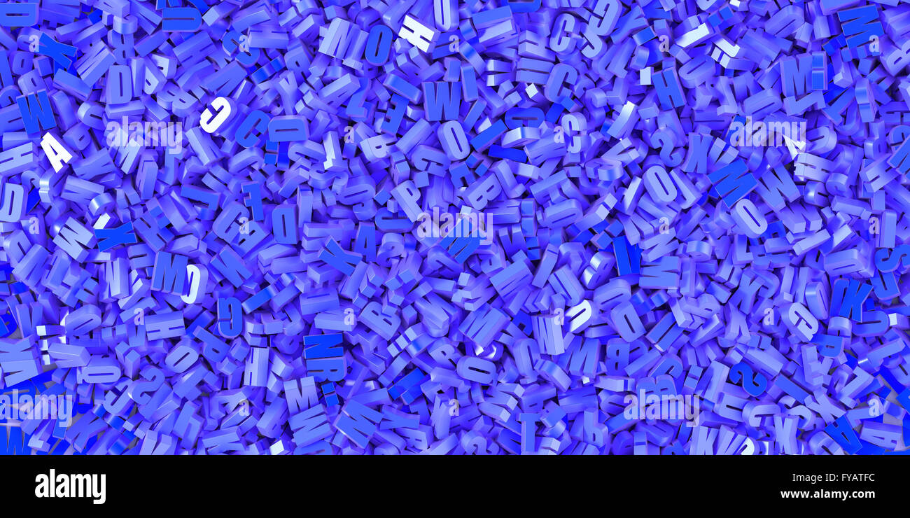 Infinite letters background, 3d illustration Stock Photo - Alamy