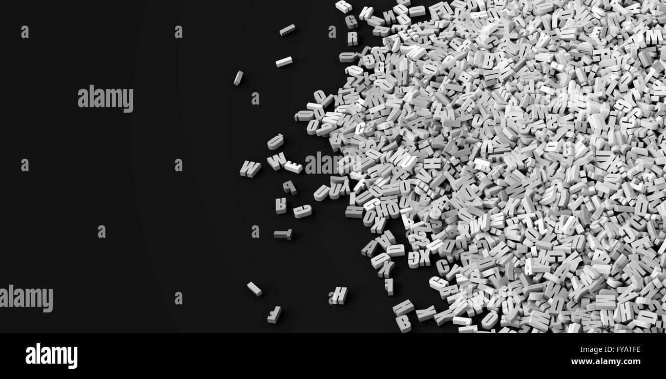 Infinite letters background, 3d illustration Stock Photo - Alamy