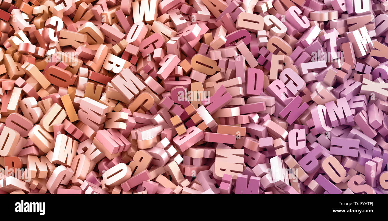 Infinite letters background, 3d illustration Stock Photo - Alamy