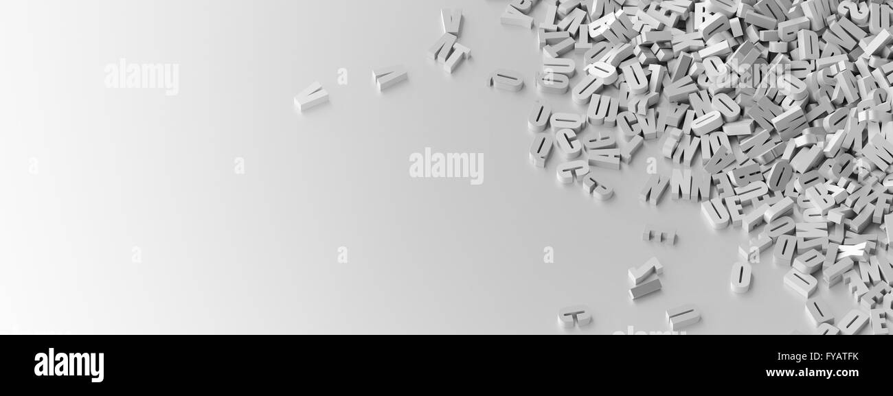 Infinite letters background, 3d illustration Stock Photo - Alamy