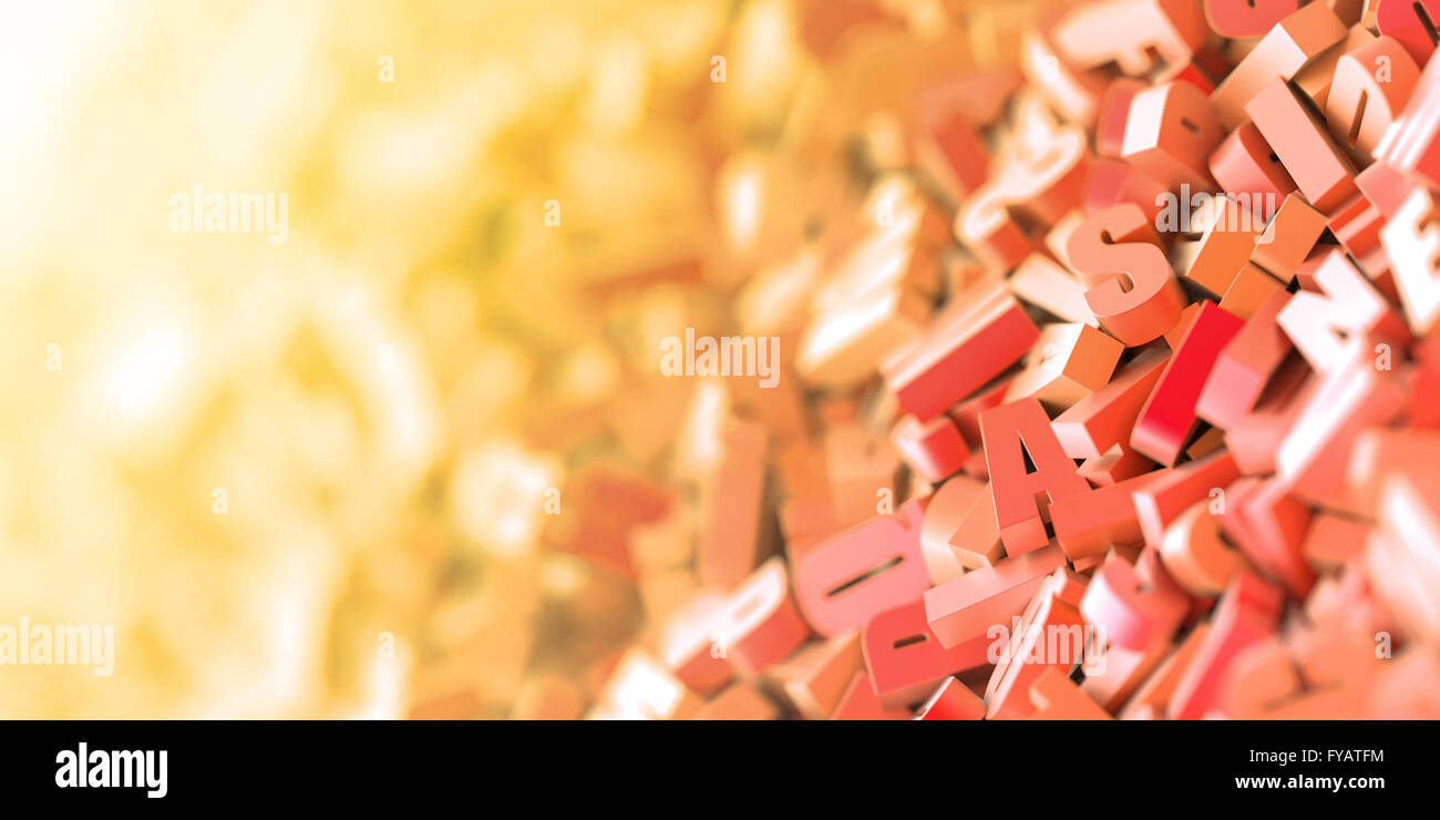 Infinite letters background, 3d illustration Stock Photo - Alamy