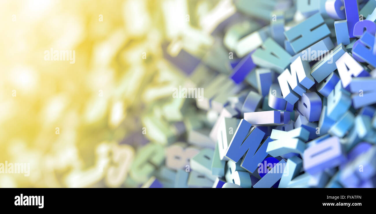 Infinite letters background, 3d illustration Stock Photo - Alamy